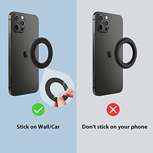 Nillkin Magnetic Shower Phone Holder Magsafe Wall Mount, 2 Pack SnapHold Magnetic Sticker for iPhone 14 Pro Max/14 Pro/14/13/12 Series/Magsafe Case, Magsafe Phone Mount for Kitchen, Bathroom, Black