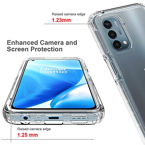 Dzxouui for Oneplus Nord N200 5G Case with 2 Pack Screen Protector, One Plus Nord N200 Case, Crystal Shockproof Bumper Hybrid Clear TPU Protection Cover Phone Case for Oneplus Nord N200 5G(Clear)