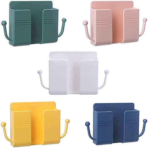 ACBAC Wall-Mounted Storage Box Multi-Function Mobile Phone Charging Storage Box Small,Adhesive Remote Control Holders