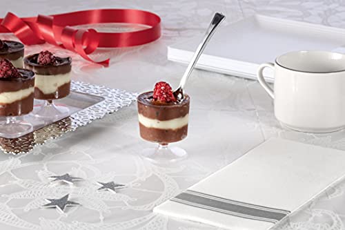 Exquisite Mini Dessert Cups With Spoons 200 Pcs I Serves 100 I Disposable Mini Plastic Mousse Cups With Spoons For Mini Dessert I 2 Oz Small Dessert Cups with Spoons I Clear Dessert Cups With Spoons
