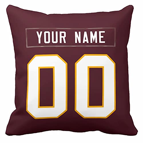 Throw Pillow 2 Packs Custom Any Name and Number for Men Youth Boy Gift