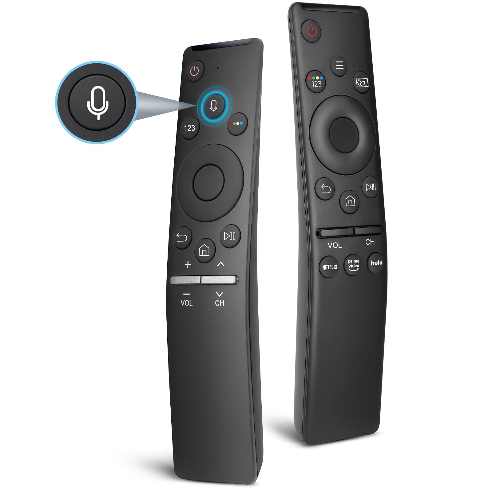 Voice Replacement for Samsung-Smart-TV-Remote, BN59-1266A for Samsung Remote with Voice Function, with One Extra IR Remote for Complementary