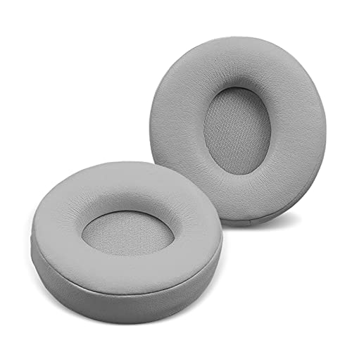 Solo Pro Earpads Replacement Ear Pads Protein Leather Ear Cushion Repair Parts Compatible with Beats Solo Pro Wireless Noise Cancelling On-Ear Headphones (Grey)