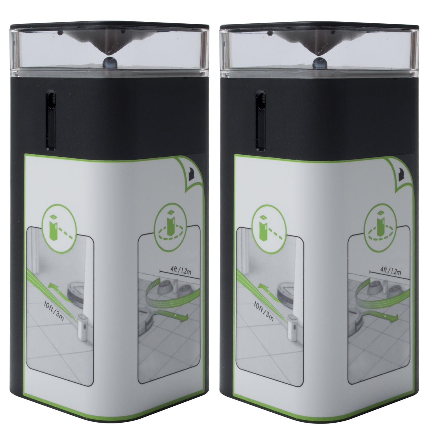 LAPTPBAT 2-Pack Dual Model Virtual Wall Barrier for Roomba 800,900,I S & E Series,e5 e6 i4 i6 i7 i8 S9,5150,7550, e5120, e5152 and All Plus Versions,Light House for Roomba