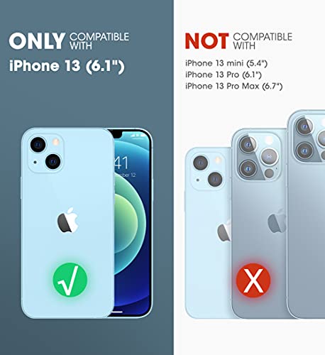 SUPCASE Unicorn Beetle Edge Series Case for iPhone 13 (2021 Release) 6.1 Inch, Slim Frame Clear Case with TPU Inner Bumper & Transparent Back (Black)