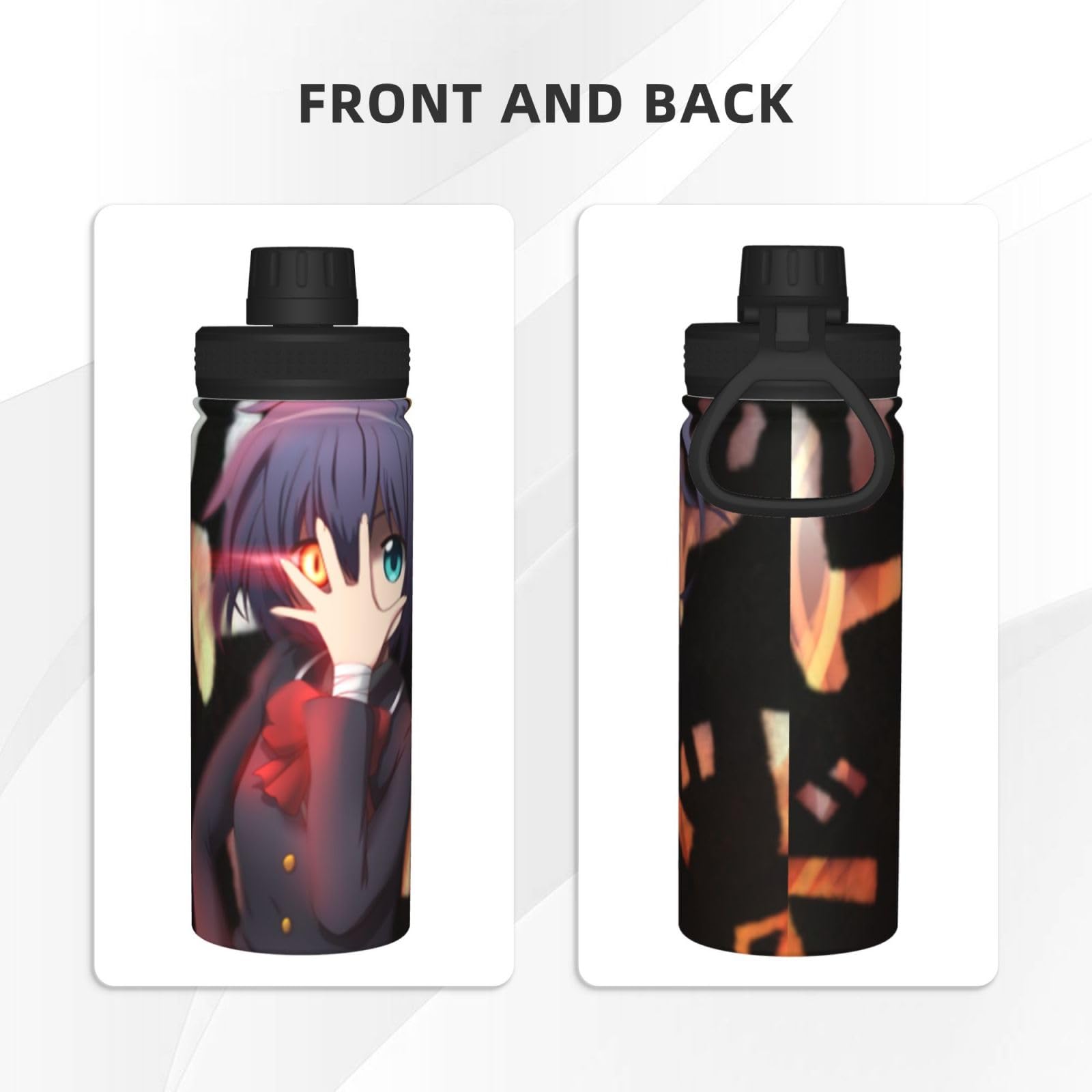 LOUNDY Rikka Takanashi Anime 18 oz Tumblers Stainless Steel Vacuum Insulated Coffee Mug Water Bottle Drinking Cup