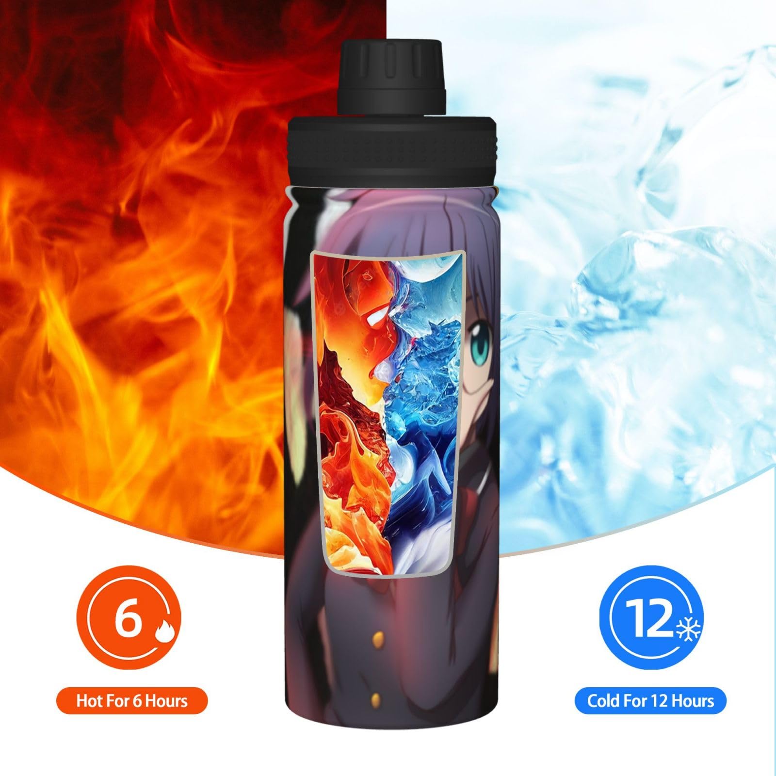 LOUNDY Rikka Takanashi Anime 18 oz Tumblers Stainless Steel Vacuum Insulated Coffee Mug Water Bottle Drinking Cup