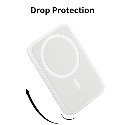 Oakxco Silicone Case Compatible with Magsafe Battery Pack, Magsafe Battery Pack Cover, Scratch & Shatter Resistant, Matte Clear