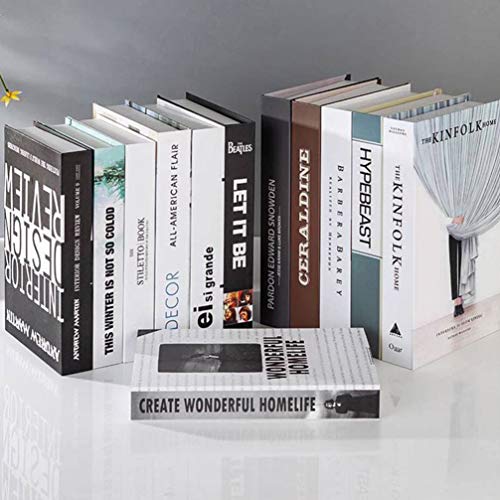 EXCEART 3pcs False Book Decorative Books Modern Faux Books Home Decoration Stacked Books for Bookshelf Library Coffee Tables and Shelves Random