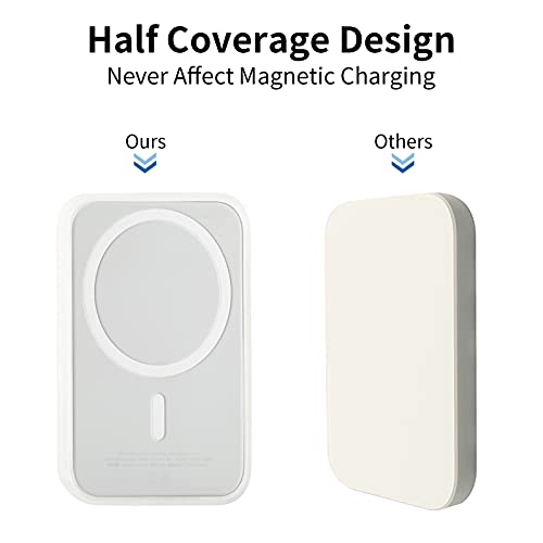 Oakxco Silicone Case Compatible with Magsafe Battery Pack, Magsafe Battery Pack Cover, Scratch & Shatter Resistant, Matte Clear