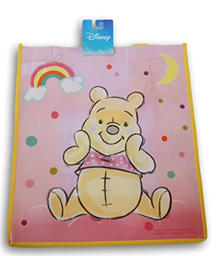 Winnie the Pooh Reusable Tote Bag for Baby Supplies, Grocery, Library, and More - 13 x 15 Inches