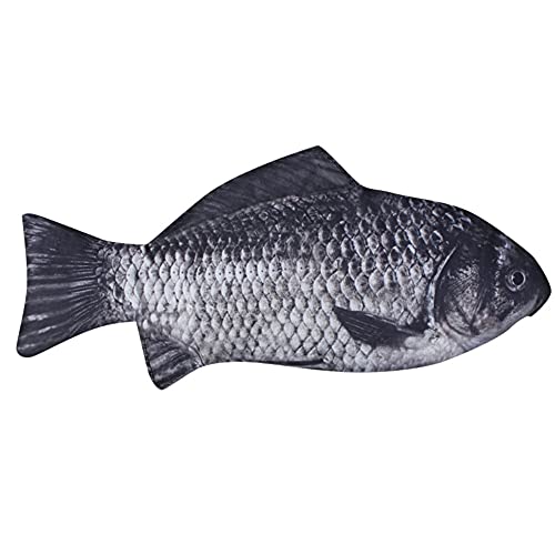 Realistic Fish Shaped Pencil Case, Large Capacity Pencil Pouch with Zipper, Multifunctional Pen Case Make up Bag School Office Stationery Supplies Organizer for Kids Teens Students Adults (12" x 5")