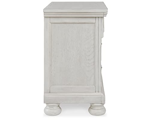 Signature Design by Ashley Robbinsdale 2 Drawer Night Stand, 29"W x 18"D x 30"H, White