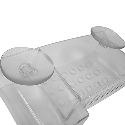 TG,LLC Treasure Gurus Clear Suction Cup Shower Caddy Shelf Wall Mount Bathroom Organizer Soap Holder Bath Storage Rack
