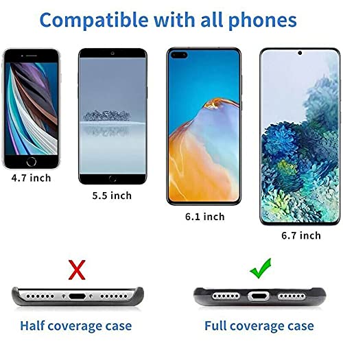 Universal phone lanyard with adjustable nylon neck strap, Crossbody Nylon Patch Phone Lanyards(Does not include phone case) (Dark Blue)