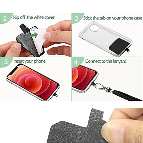 Universal phone lanyard with adjustable nylon neck strap, Crossbody Nylon Patch Phone Lanyards(Does not include phone case) (Dark Blue)