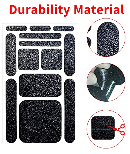 Birllaid Cell Phone Grip Stickers Mouse Grip Tape, 26 Pcs Gripper Tape Set,Multi-Purpose Black Rubberized Grip Tape for Phone Case & Gaming Controllers