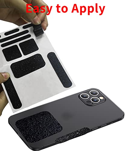 Birllaid Cell Phone Grip Stickers Mouse Grip Tape, 26 Pcs Gripper Tape Set,Multi-Purpose Black Rubberized Grip Tape for Phone Case & Gaming Controllers