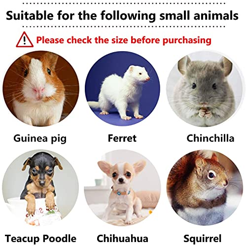 Ferret Harness and Leash - Soft Mesh Small Pet Harness with Wings and Safe Bell, No Pull Comfort Padded Vest for Ferret, Guinea Pigs, Chinchilla and Similar Small Animals (3 Pack)