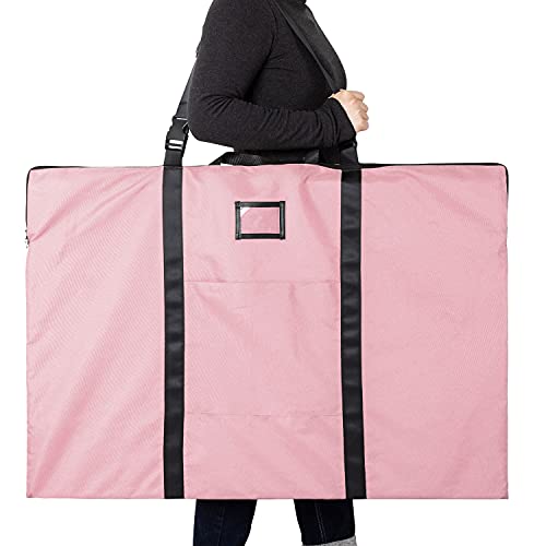 Large Size Art Portfolio Bag with Nylon Shoulder, 24 x 36 inches Light Weight Poster Storage Bag Board Holder with Handle and Zipper for Poster, Sketching and Drawing