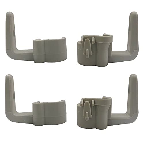 HASMX Cord Handle Hook Set Simple Attaching Hook for Eureka Sanitaire 53574 Upright Vacuum, Vacuum Cord Hook Clip Beige (2-Pack)
