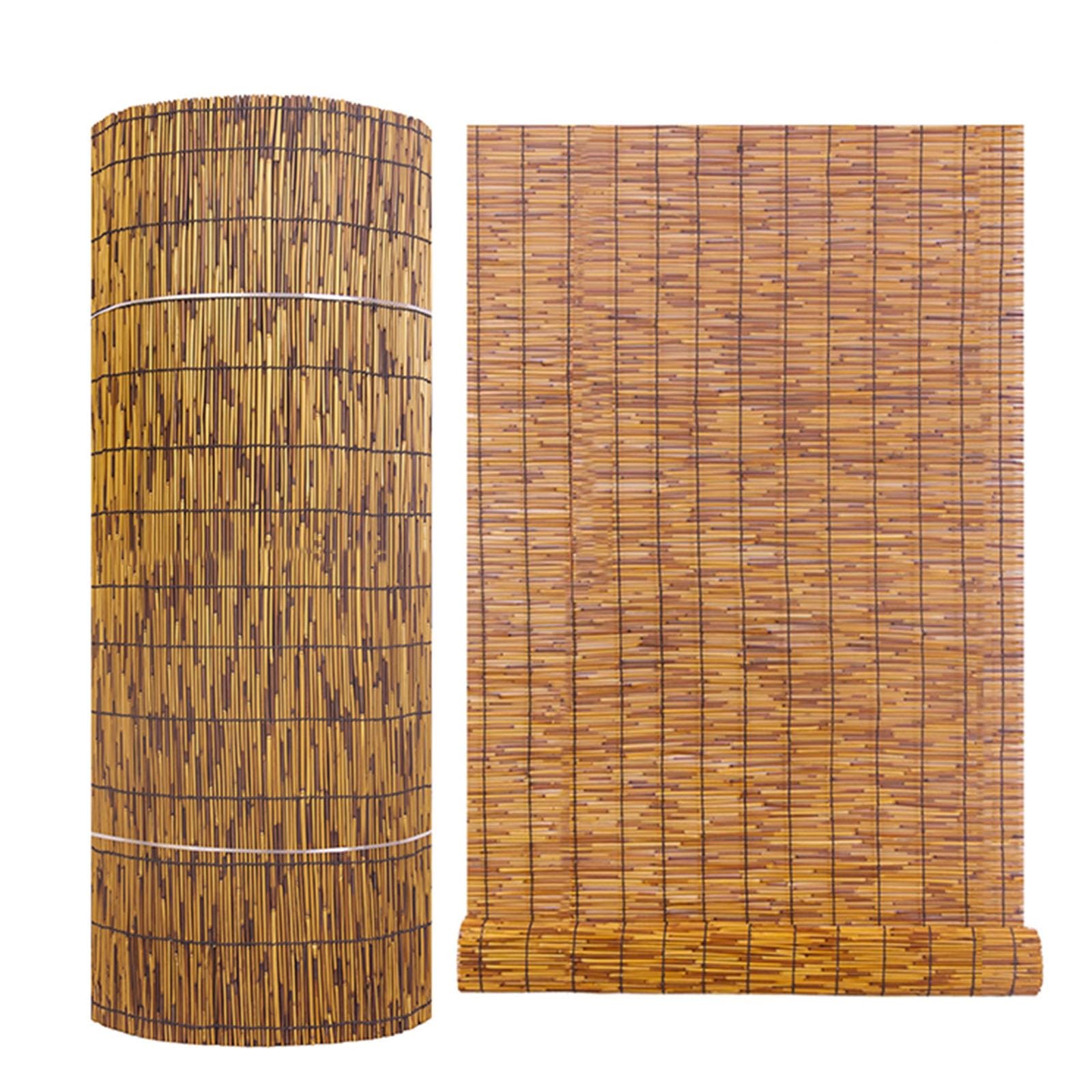 YPINKZ Privacy Bamboo Fence Reed Screen Fencing Bamboo Fencing Rolls for Yard Balcony Porch Home Decor Railing high 1.6ft 2ft 3ft 4ft 5ft 6ft (Color : Natural Color, Size : 4'H x10'L)