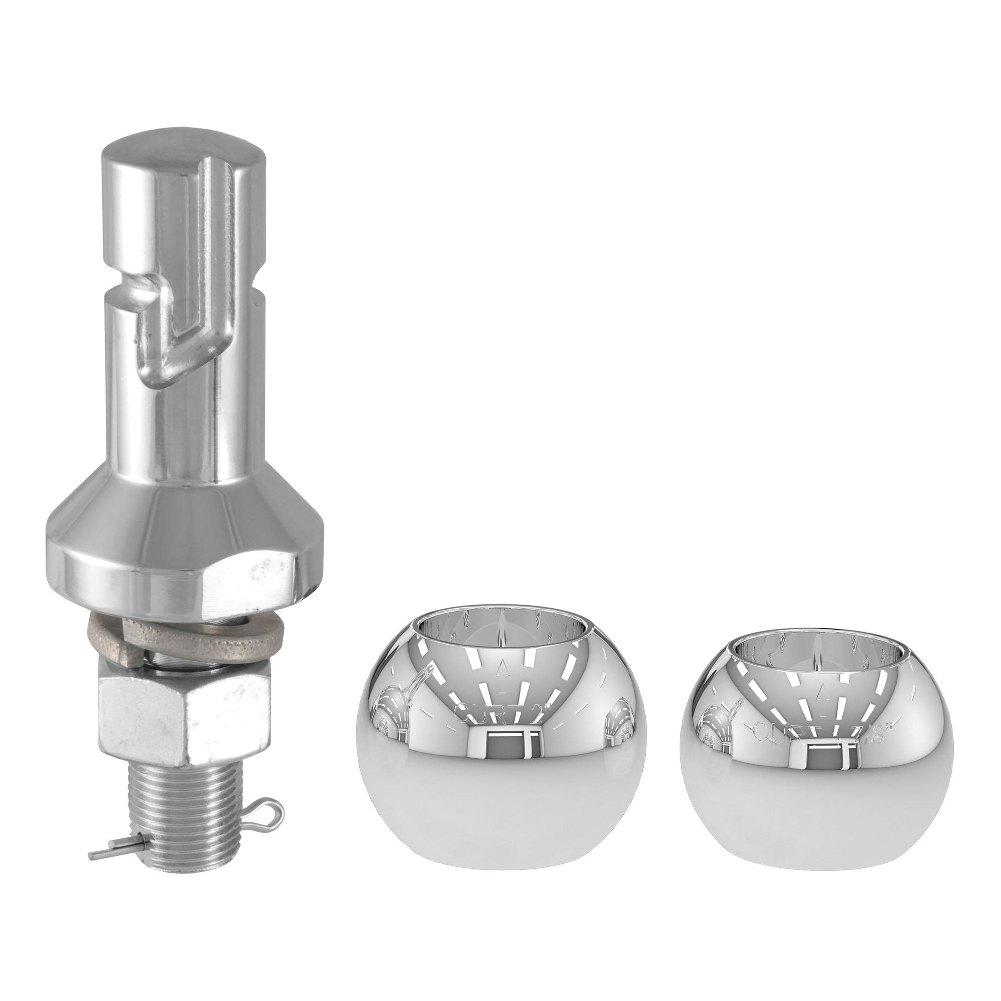 CURT 41782 1-7/8 and 2-Inch Chrome Steel Switch Ball Set, Up to 6,000 lbs. GTW