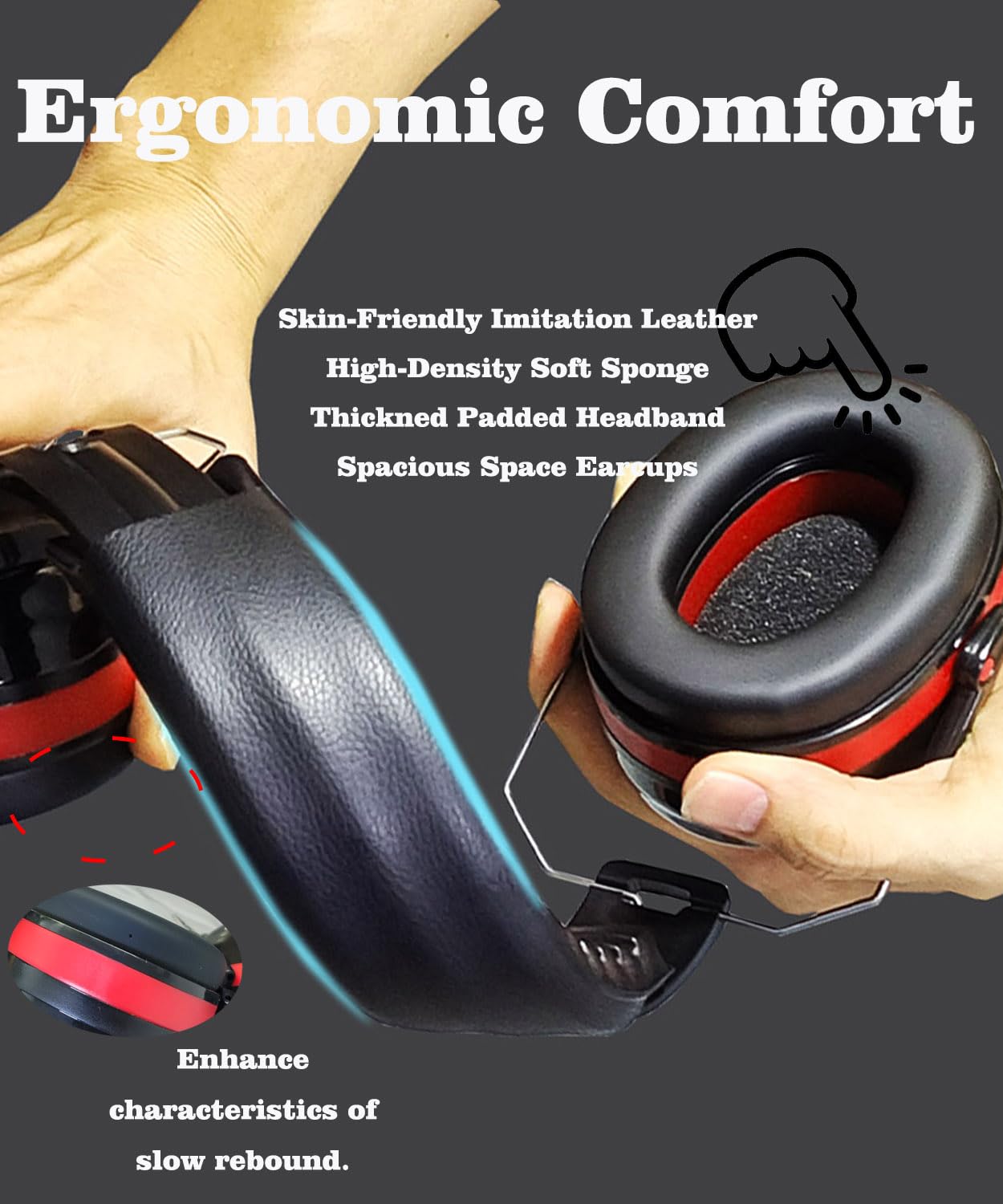 Floriogra Noise Cancelling Headphones For Adults, Shooting Ear Protection Earmuffs With Foldable Soft Headband Ear Protection & Hearing Protection For Workshops, Shooting Gun Range, Power Tools…