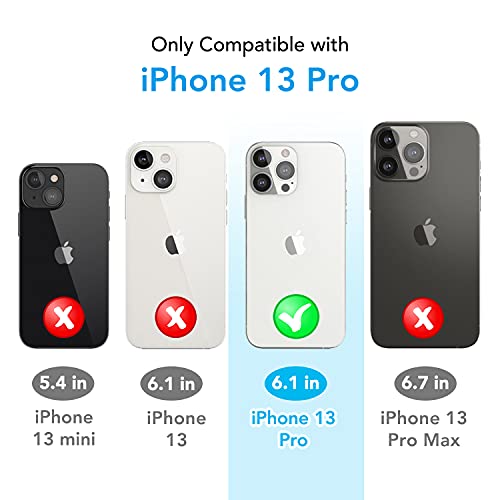 ANHONG Clear Square Case Compatible with iPhone 13 Pro 6.1 inch 2021, HD Clear Cover Enhanced Corners TPU Cushion, Shock-Absorption Soft TPU Case