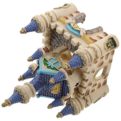 balacoo Aquarium Resin Castle Decoration Fish Tank Roman Castle Cave Hideout Betta Fish Ornament Accessories