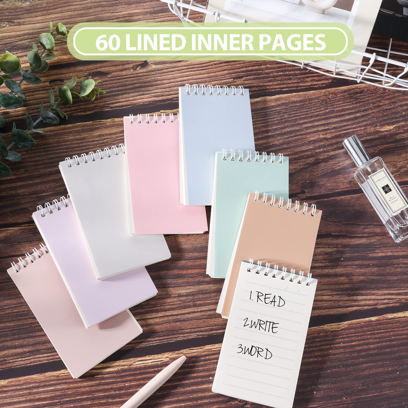 Ddaowanx Small Notebooks,3x5 Pocket Spiral Notepads With Lined Pages - The Perfect Little Mini Notebook to Stay Organized and Boost Productivity at Work or School (8, Cute Colors)