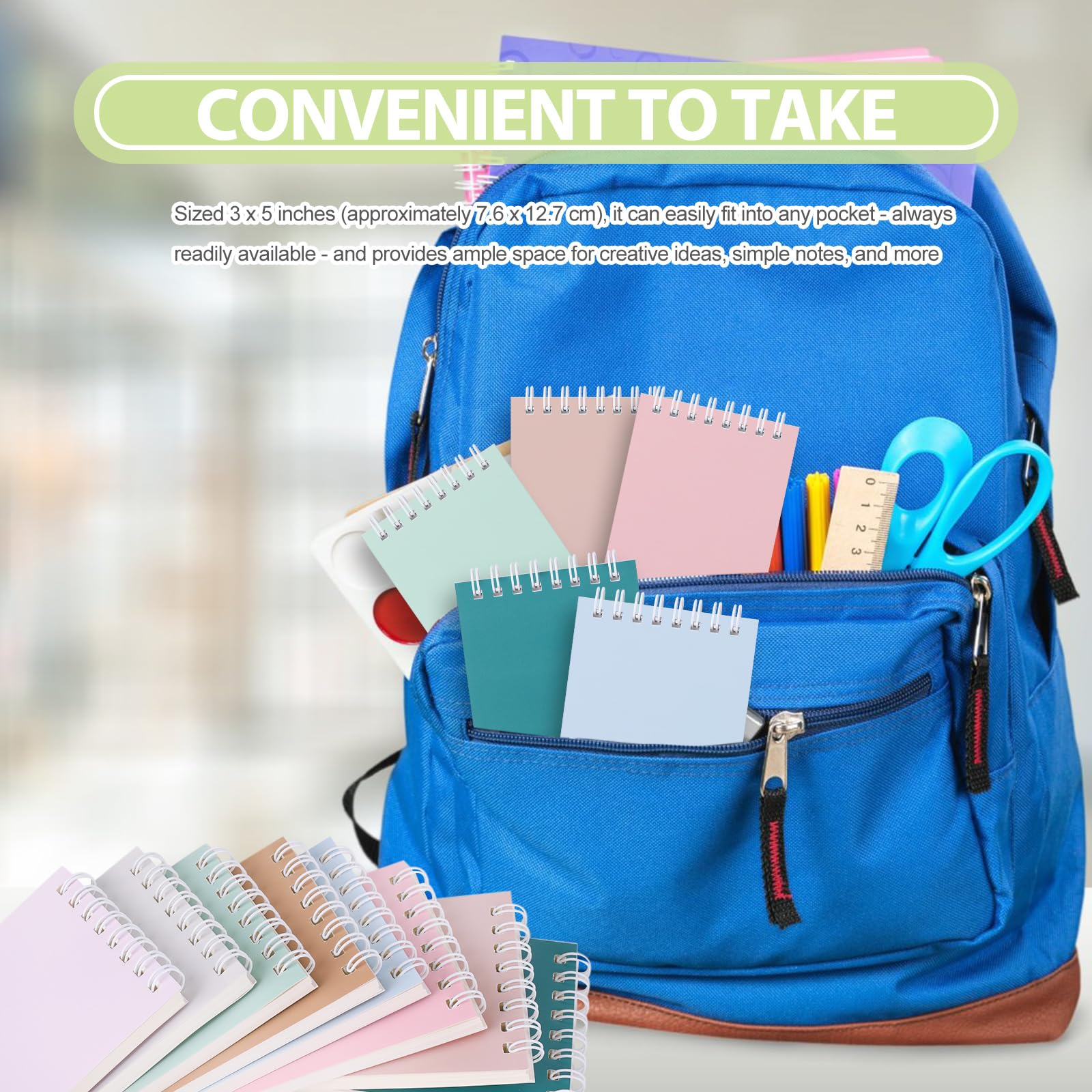 Ddaowanx Small Notebooks,3x5 Pocket Spiral Notepads With Lined Pages - The Perfect Little Mini Notebook to Stay Organized and Boost Productivity at Work or School (8, Cute Colors)