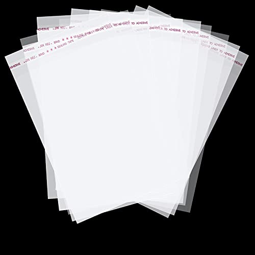 Vikeivty 120pcs 5×7 Inch Clear Resealable Cello Cellophane Bags, Self Sealing OPP Cello Bags for Bakery Cookies Decorative Wrappers