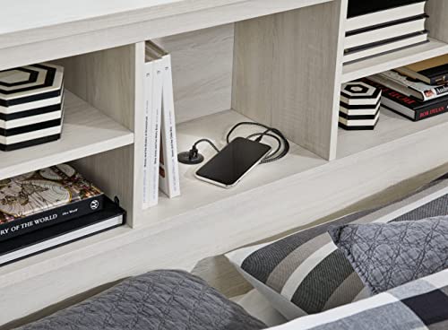 Signature Design by Ashley Dorrinson Queen Storage Headboard, 66"W x 11"D x 43"H, Whitewash