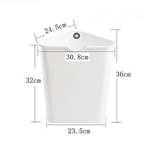 Ljyutihgljt Garbage Cans, Plastic Triangle Trash Can Without Cover Kitchen Bathroom Living Room Home Corner Bedroom Tube (Color : Gray)