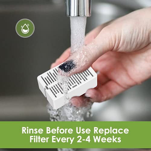 oneisall Pet Water Fountain Filter,Pet Drinking Fountain Filter for Cats, Small Dogs - 4 Carbon Filters