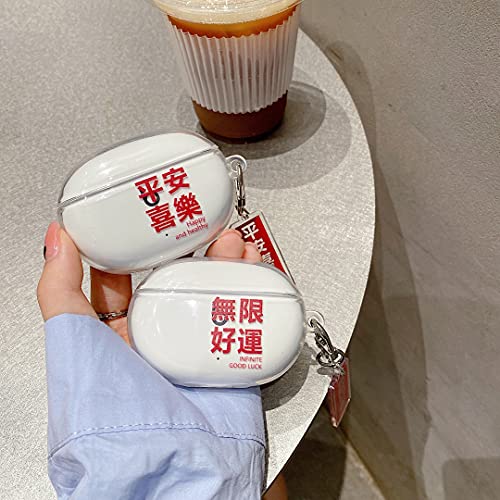 3D Cool Infinite Good Luck Case with Pendant Keychain for Women Girls Men Boys for Beats Studio Buds 2021 Case Cover Accessories Silicone Skin