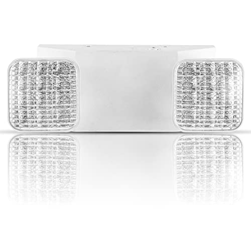 OSTEK LED Emergency Exit Lighting Fixtures with 90 Minutes Long Backup Batteries, US Standard Adjustable Integrated LED Emergency Light for Commercial Hallways, Stairways, Fire Resistant