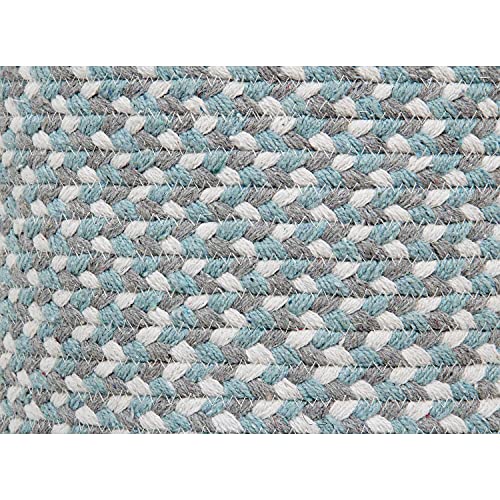 Super Area Rugs Farmhouse Plant Basket/Planter Multi Purpose Open Top Bin with Handles, Cotton Rope Basket, 8-inch, 10-inch and 12-inch Teal, White, Gray