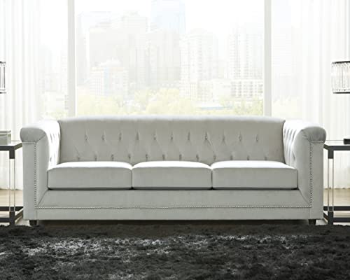 Signature Design by Ashley Josanna Sofa, 93"W x 38"D x 33"H, Grey