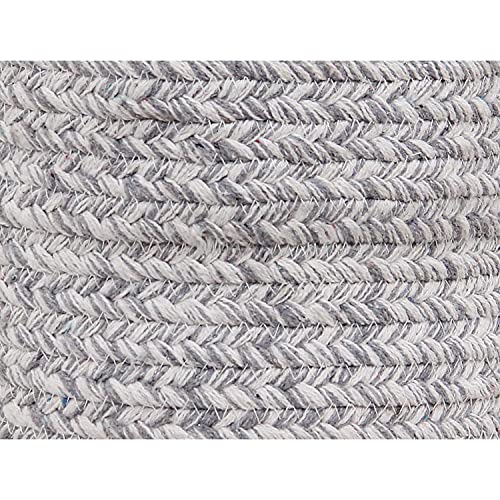 Super Area Rugs Farmhouse Plant Basket/Planter Multi Purpose Open Top Bin with Handles, Cotton Rope Basket, 8-inch, 10-inch and 12-inch Grey & White