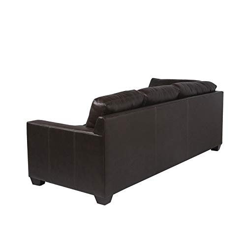 Nice Link Home Furnishings Lauren Leather Two Piece Dark Brown Colored Sectional