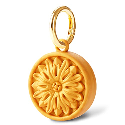 Compatible with Apple AirTag Case for AirTag Keychain ,Silicone Protective case Secure Holder with Key Ring,Anti-Scratchfor Apple AirTags Case Accessories (Golden)