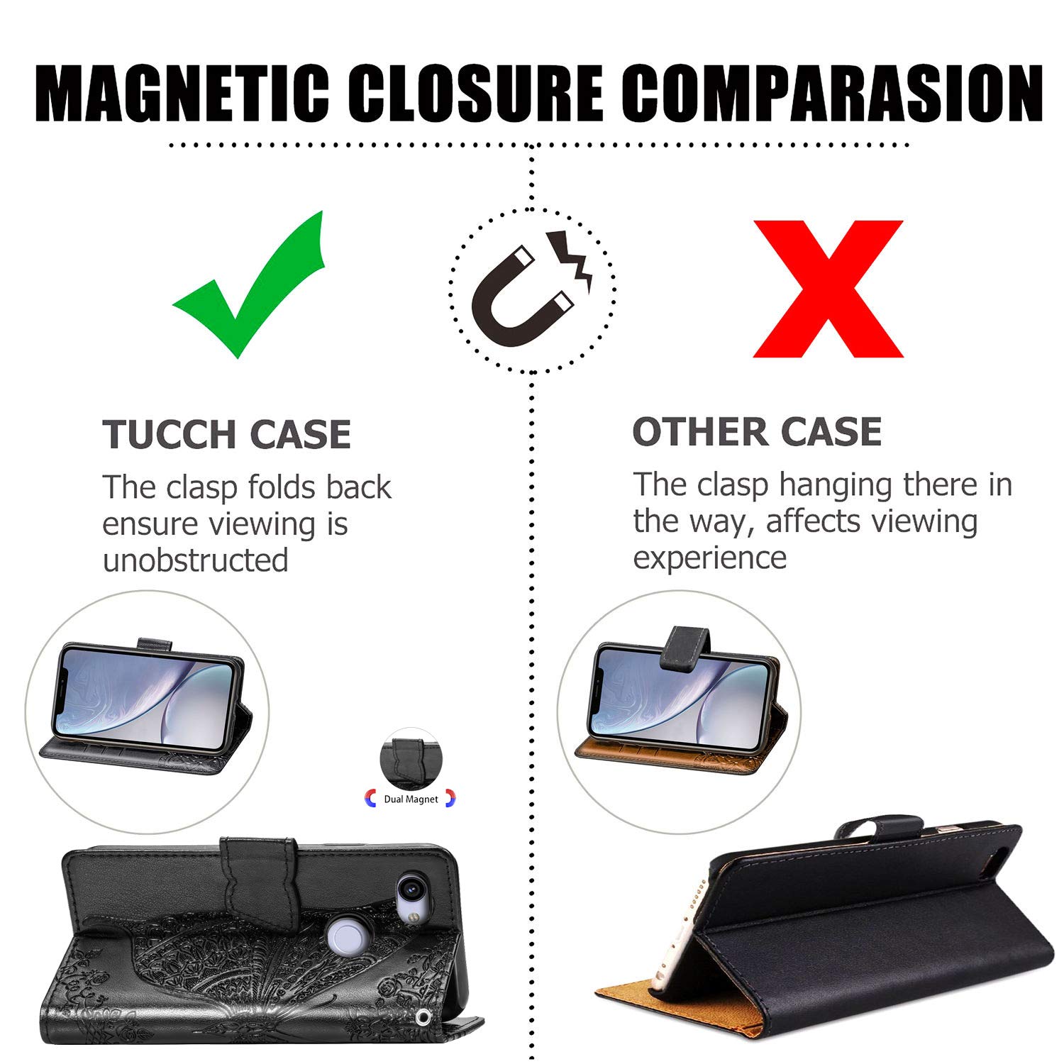 ONV Wallet Case Compatible with Samsung Galaxy S9 Plus -1.5M Adjustable Strap Emboss Butterfly Flip Phone Case Card Slot Magnet Leather Shell Flip Stand Cover for Samsung Galaxy S9 Plus [ZS] -Blue