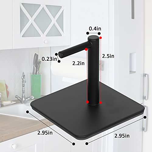 Magnetic Paper Towel Holder Black Stainless Steel Paper Tower Bar with Strong Magnetic Backing - for Kitchen, Grill, Toolbox, Garage, Shop(magnetic-1pair-black)