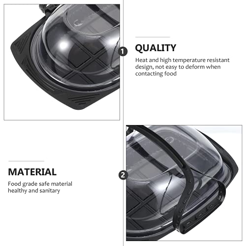 FRCOLOR Meal Prep Boxes Rectangular Turkey Roast Chicken Roast Duck Boxes Carrier with Handle Take Out Food Containers Meal Storage Containers for Cake Roast Chicken Duck 10Pcs