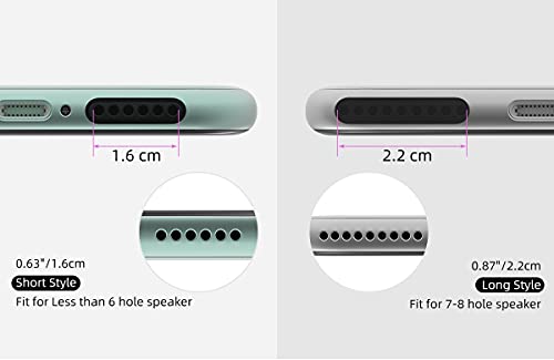 2 in 1 iPhone Anti Dust Plug Kit,Anti Dust Plug x 5, Speaker Mesh Anti Dust Proof Adhesive Sticker x 2,Dustproof Kit for iPhone 14 13 12,12 Pro,12 Mini 11,11 Pro Max,11 Pro,X,Xs Max,XR,8,8Plus,7 Plus