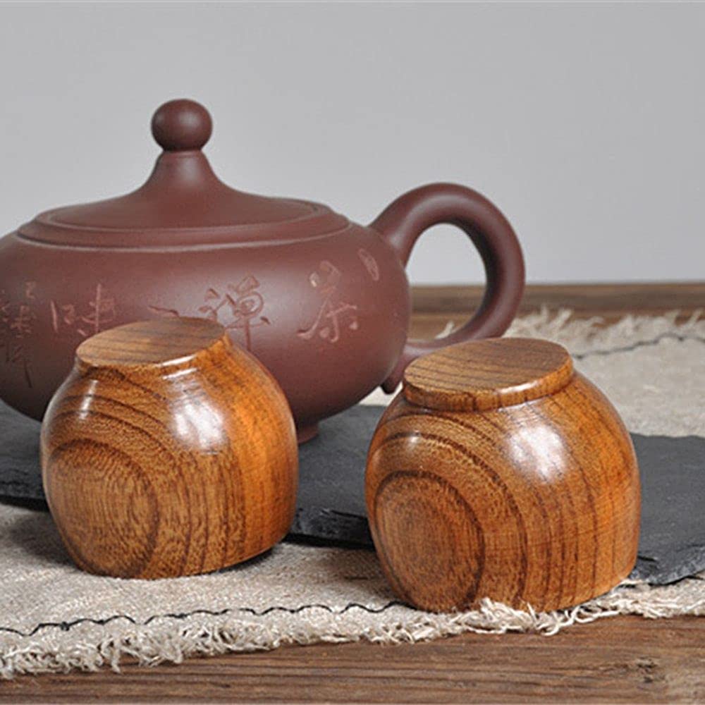 Tea Cup Portable Creative Drinking Cup Bar Drinkware Water Mug Wooden Handmade Coffee Cup