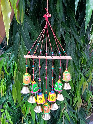 FIKIMOS Handmade Home Decoration Hanging Door Ornaments Bells (Theme of Triangle Bell)