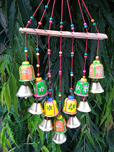 FIKIMOS Handmade Home Decoration Hanging Door Ornaments Bells (Theme of Triangle Bell)